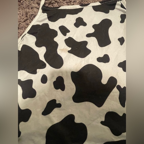 SHEIN | Tops | Shein Curvy Cow Print Cropped Halter Top In Womens 2xl ...